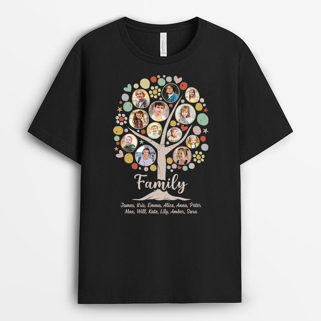 Personalised Grandad With Family Tree T-Shirt - Custom Chic UK