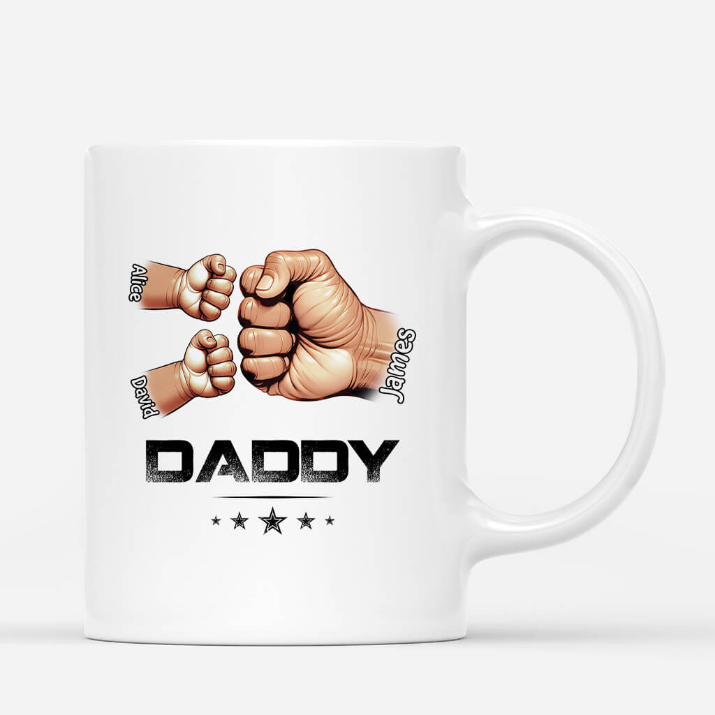 Personalised Daddy/Grandad Fist Bump Mug - Custom Chic UK