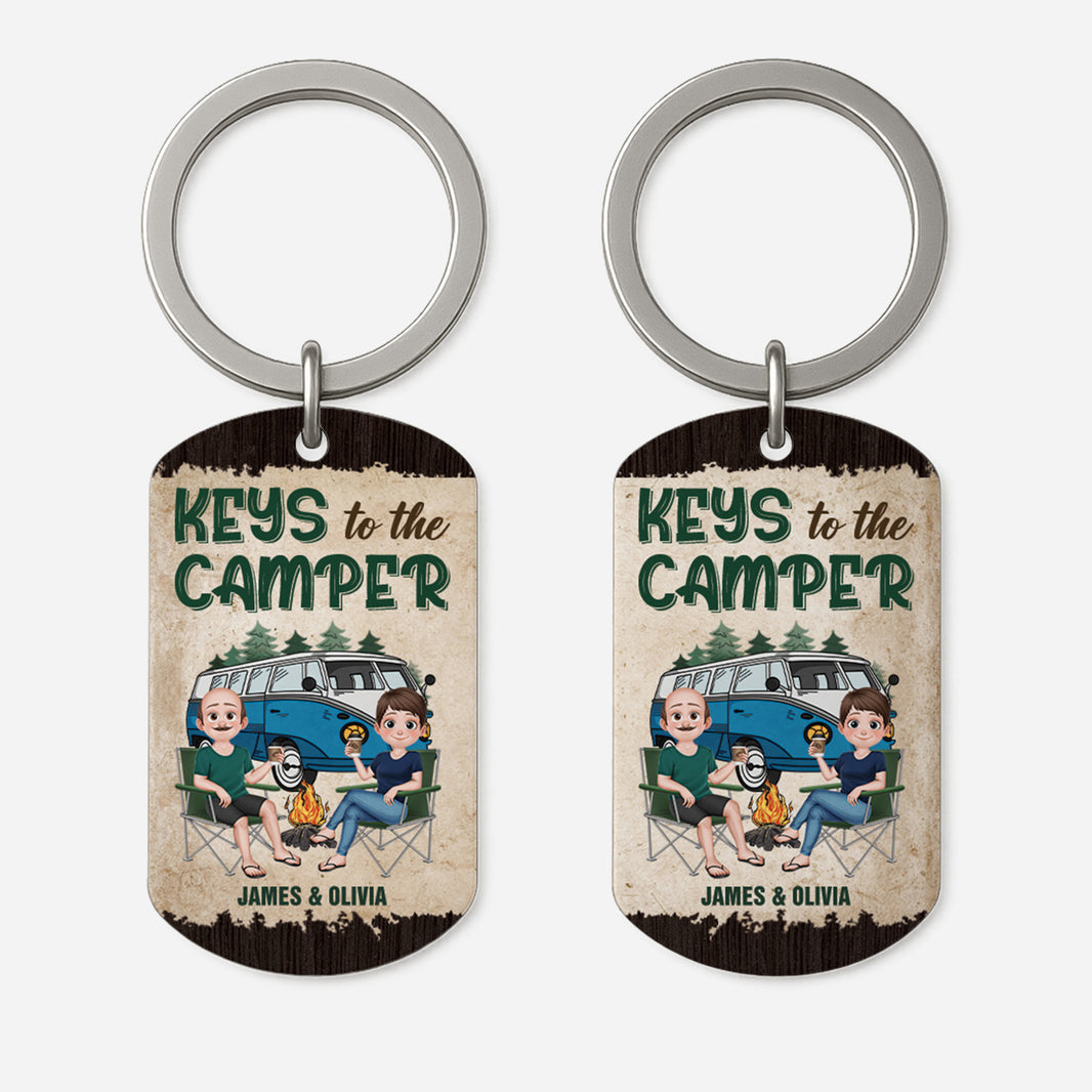 Personalised Keys To The Camper Keychain - Custom Chic UK