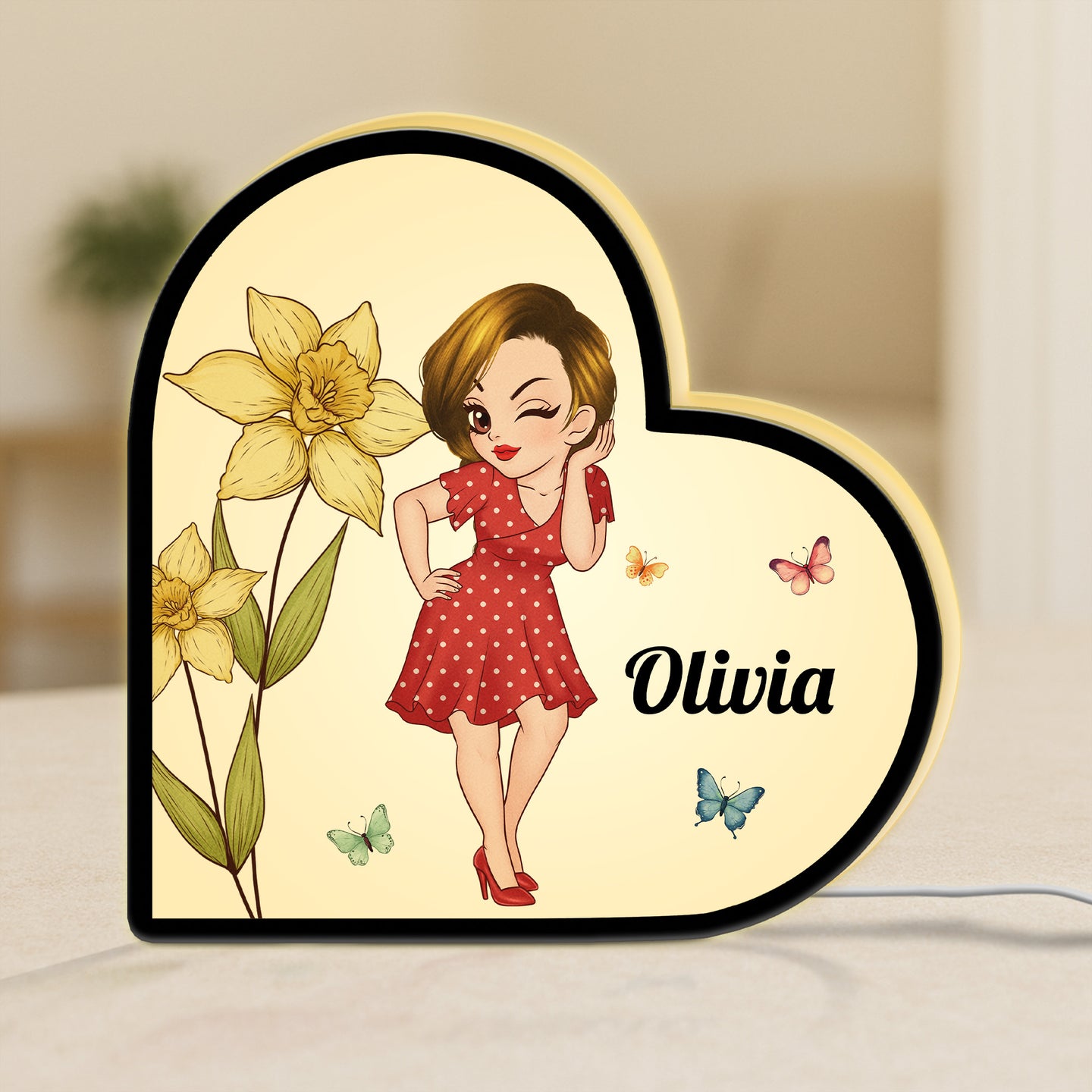 Personalised Light Box with Name for Her - Custom Chic UK
