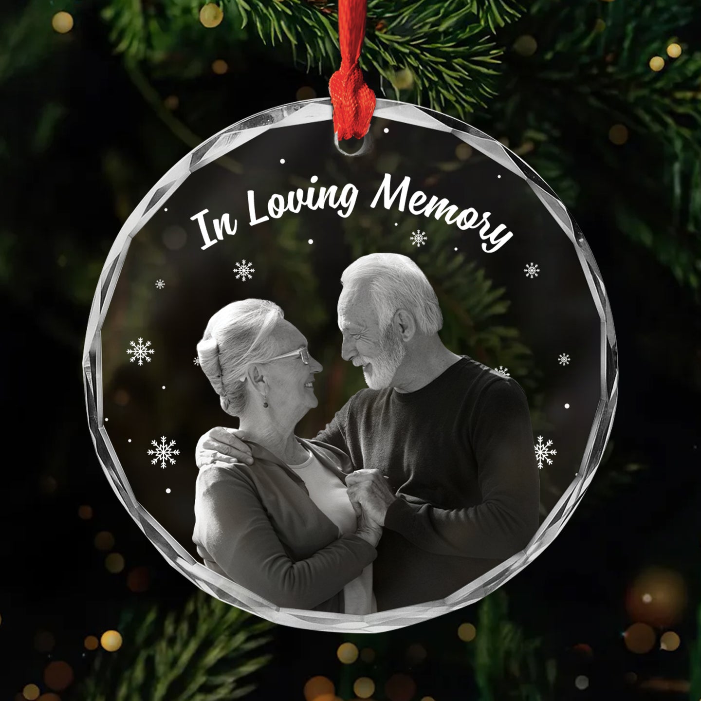 Personalised In Loving Memory Glass Ornament - Custom Chic UK
