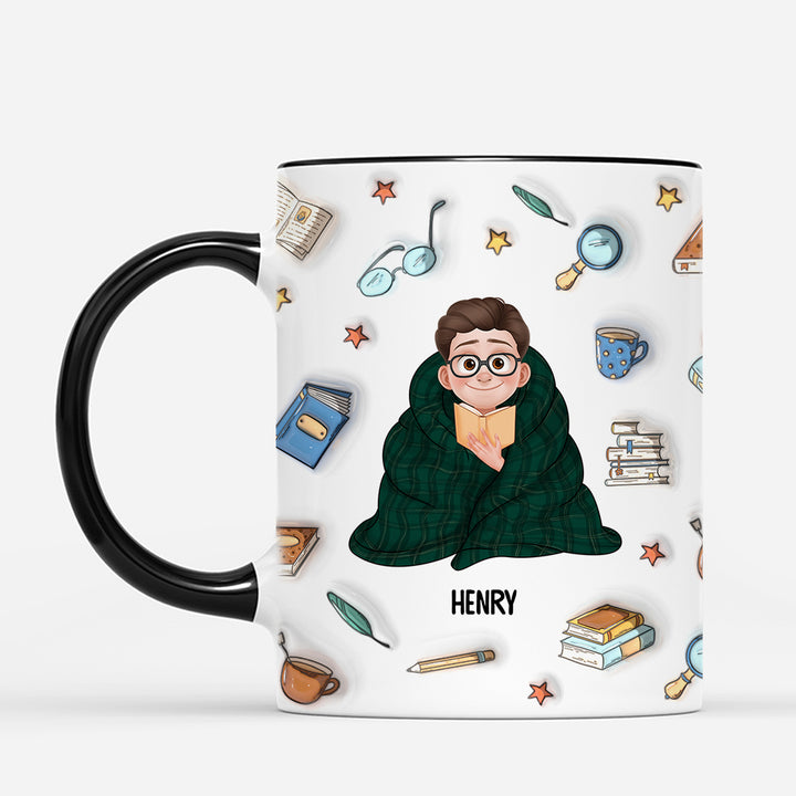 [3D Printing Effect] Personalised Shhh I'm Reading Mug for Book Lovers ...