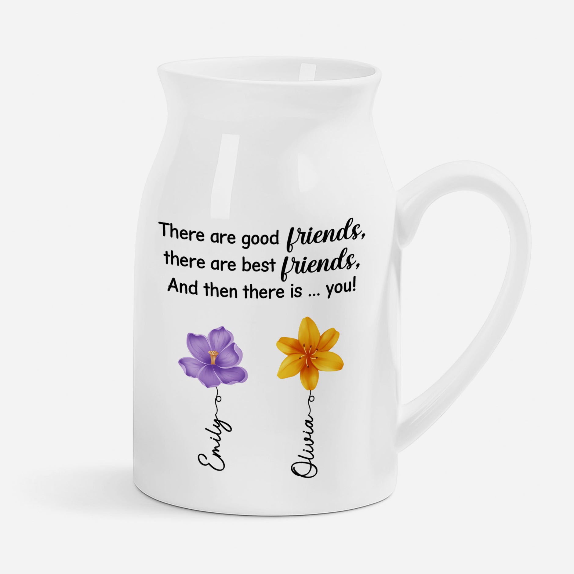 Personalised There Is You Flower Vase for Female Best Friends - Custom ...