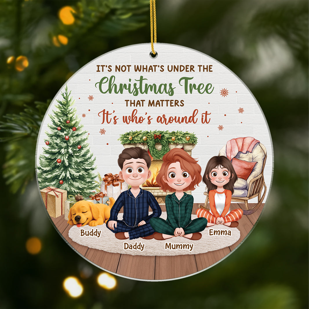 Personalised It's Not What's Under The Tree That Matters Acrylic Famil ...