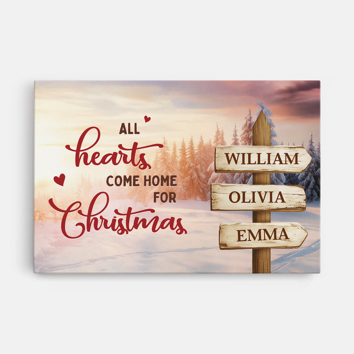Personalised Family Names Street Sign Canvas - Custom Chic UK