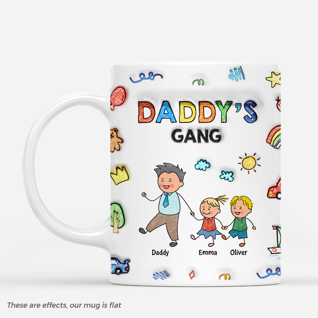 [3D Printing Effect] Personalised Daddy Gang Mug for Parents - Custom ...