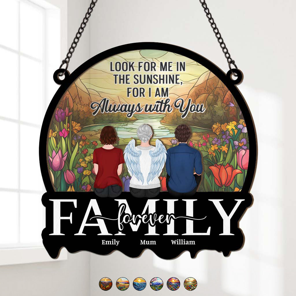 Personalised Family Forever Memorial Suncatcher for Loss of Mum/Dad ...