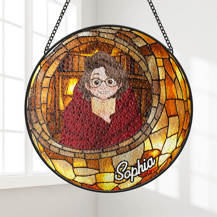 Personalised Stained Glass Suncatchers for Book Lovers - Custom Chic UK