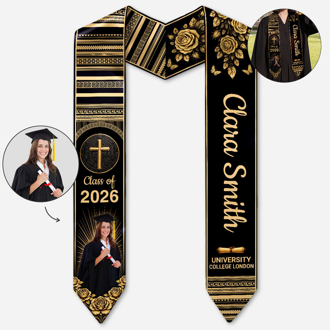 Personalised Graduation Stole UK - Order Now! - Custom Chic UK